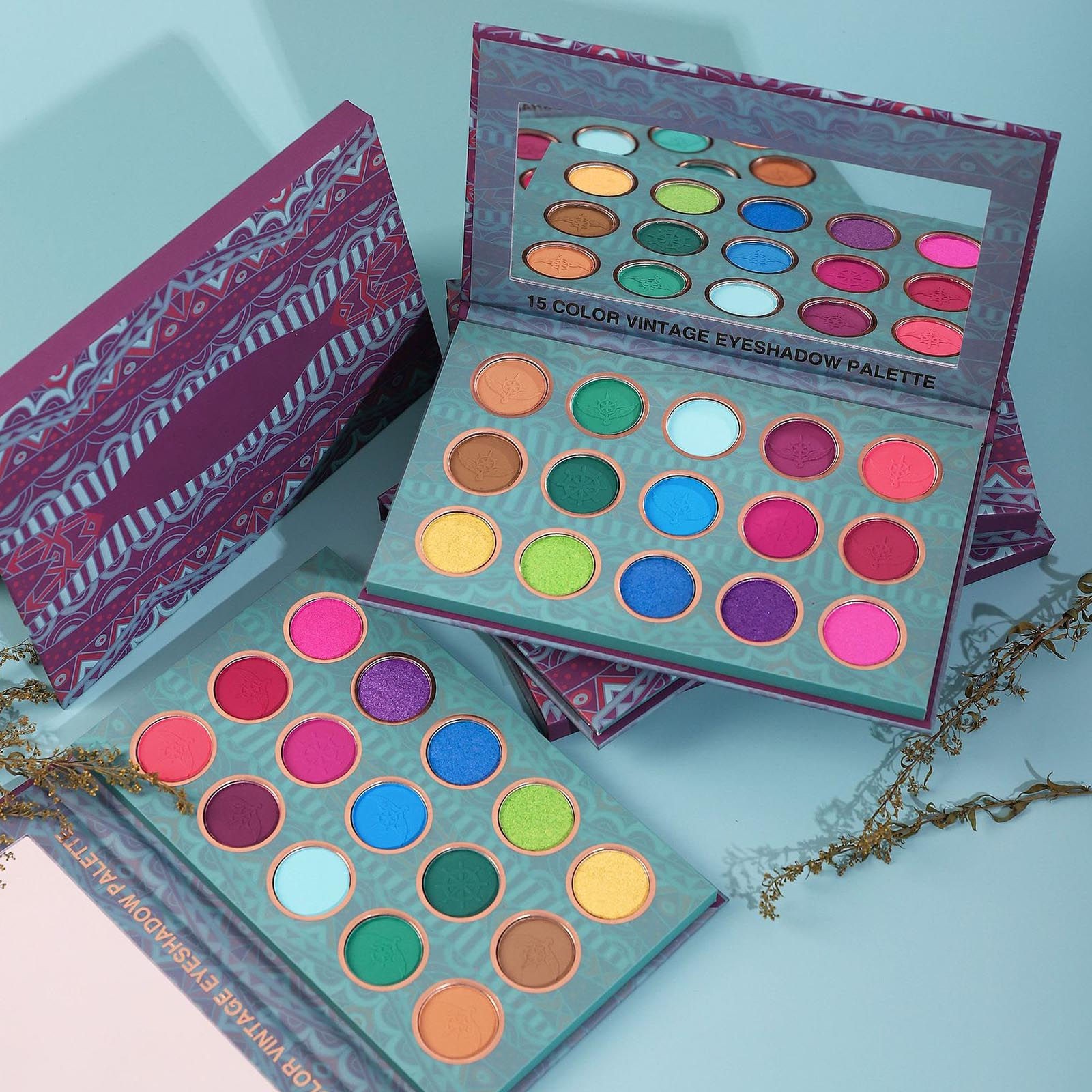 Clear Out Stock! Awwp Blue 1*Eyeshadow Palette 15 Color Retro Eye ...